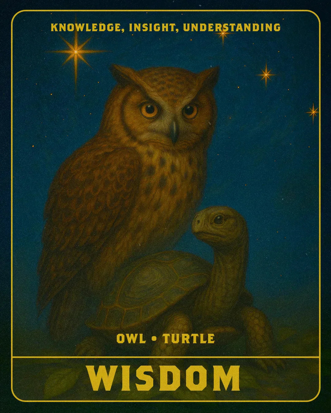 Spirit Animals for WISDOM • The OWL & The TURTLE - SpiritHoods