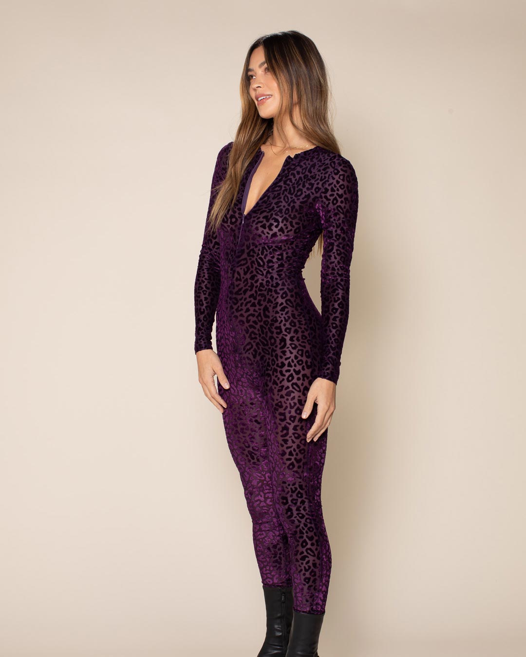 Full Bodysuit | Violet Leopard - SpiritHoods