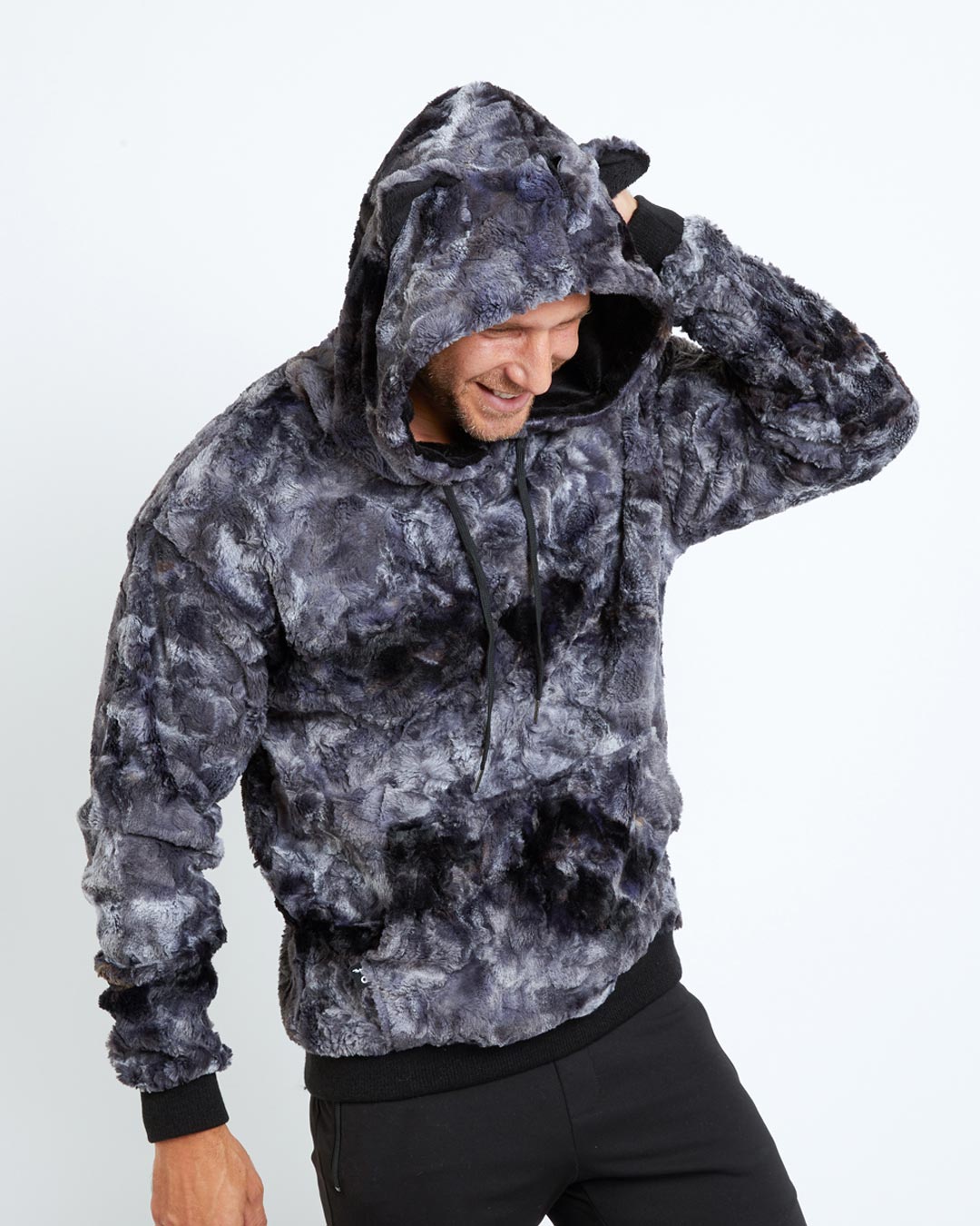 Unleash Your Boldness with Shark Classic Faux Fur Hoodie | Men's