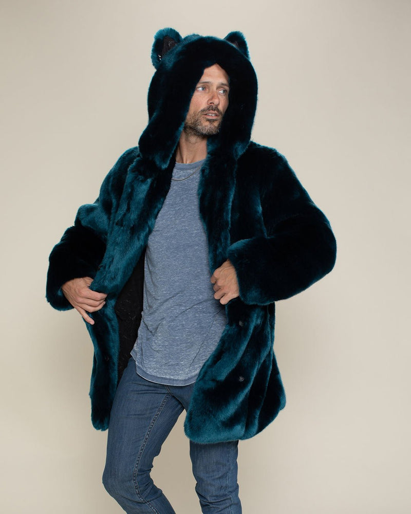 Men's Faux Fur Coat with Hood | Royal Wolf