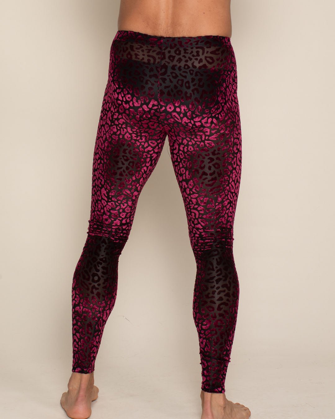 Men's Legging | Red Ruby Leopard Print - SpiritHoods