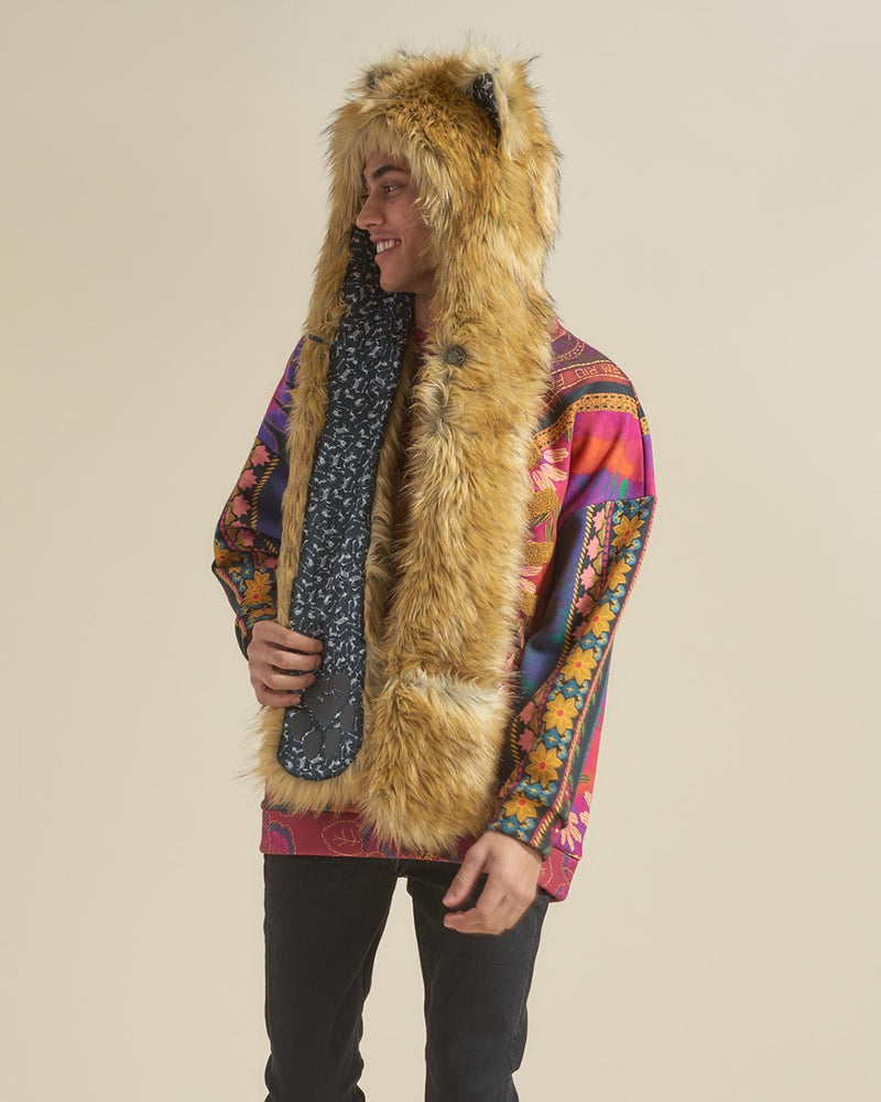 Collector Edition Calacas Wolf Faux Fur Hood for Men | SpiritHoods