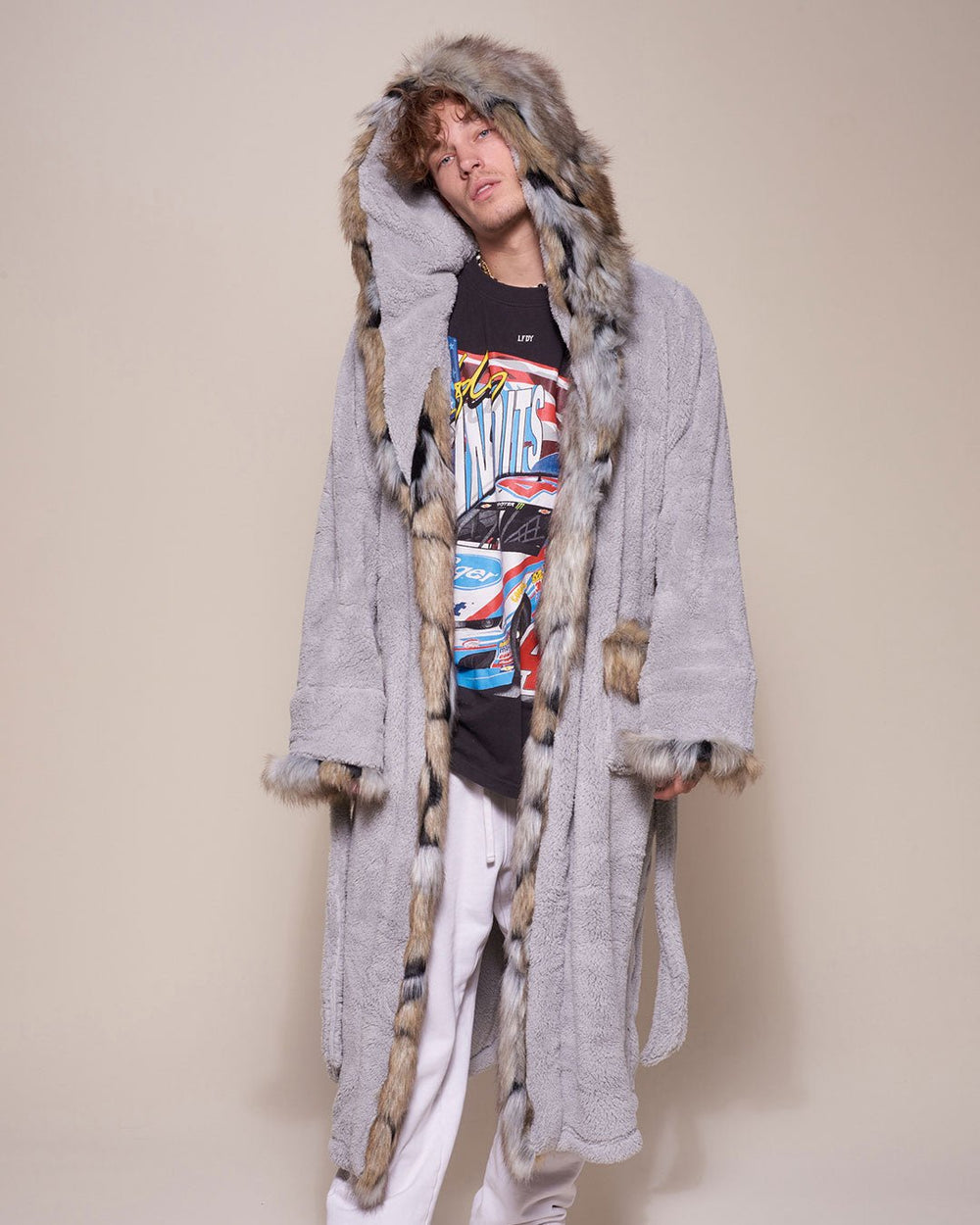 Wolverine Faux Fur Trimmed Men's Robe | SpiritHoods