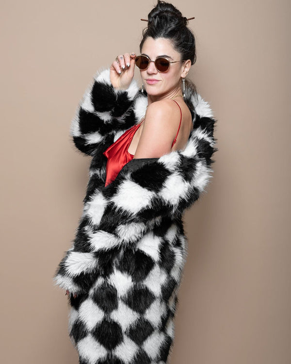 Long Faux Fur Coat Womens | Ace of Diamonds - SpiritHoods