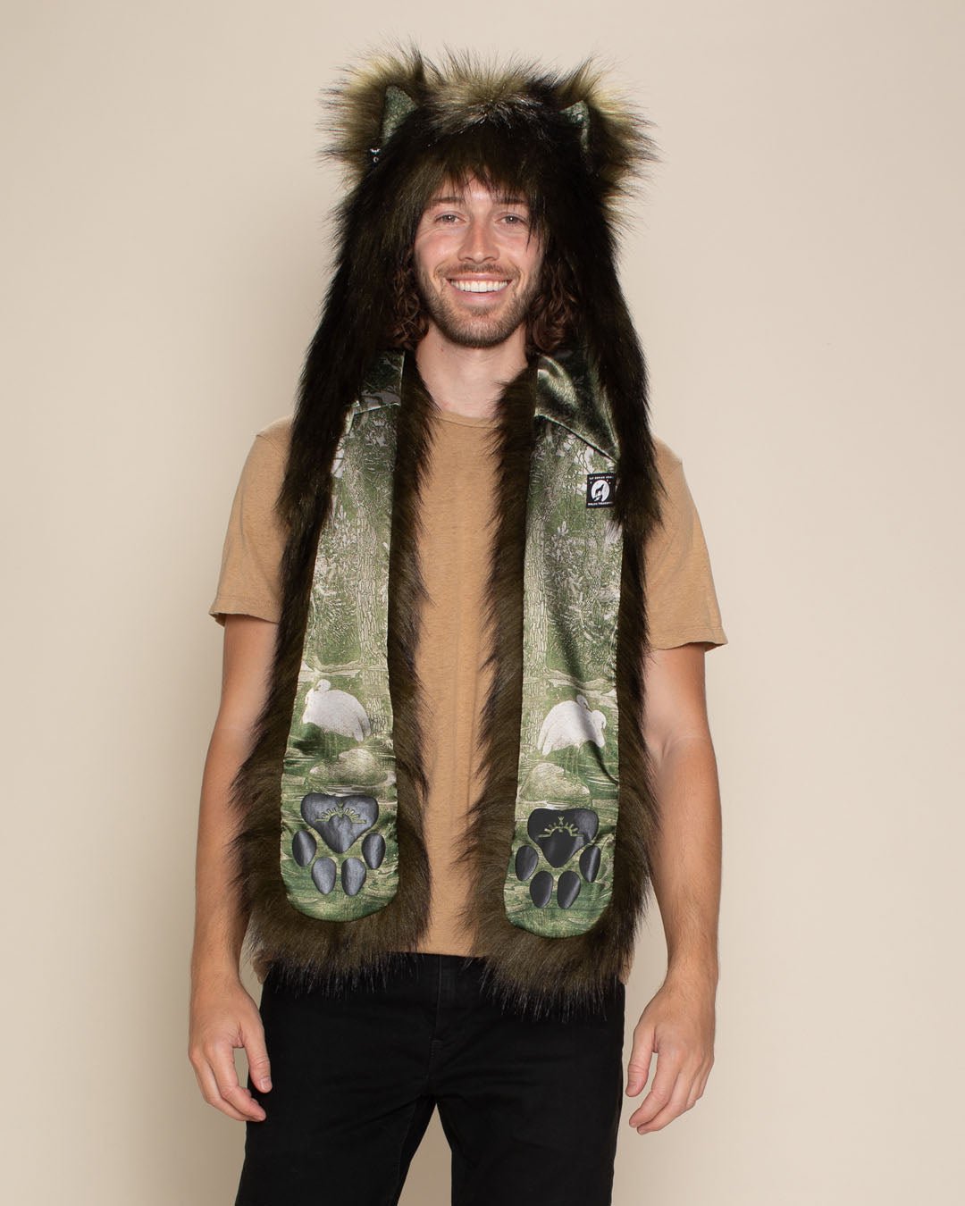 Green Garden Fox Collector Edition Faux Fur Hood | Men's - SpiritHoods
