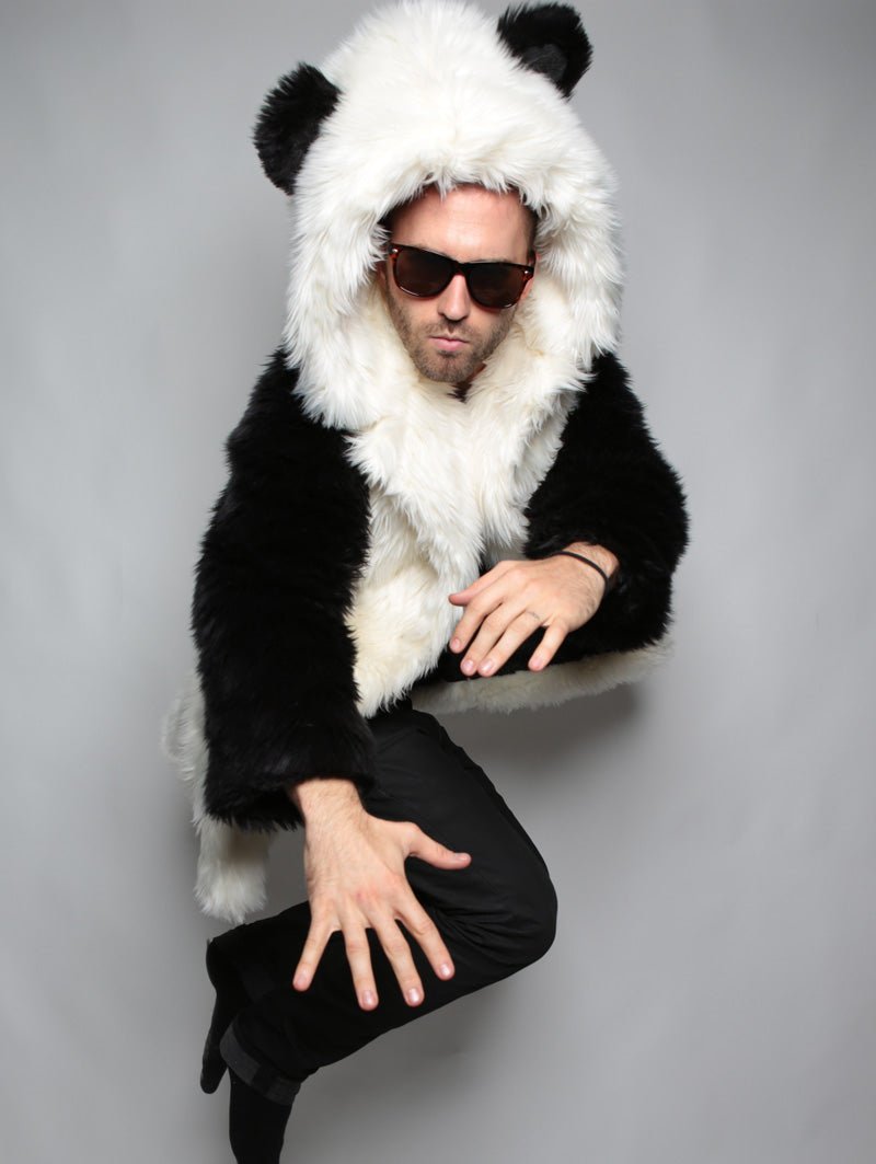 Panda Classic Faux Fur Coat for Men - Merge Style and Nature - SpiritHoods