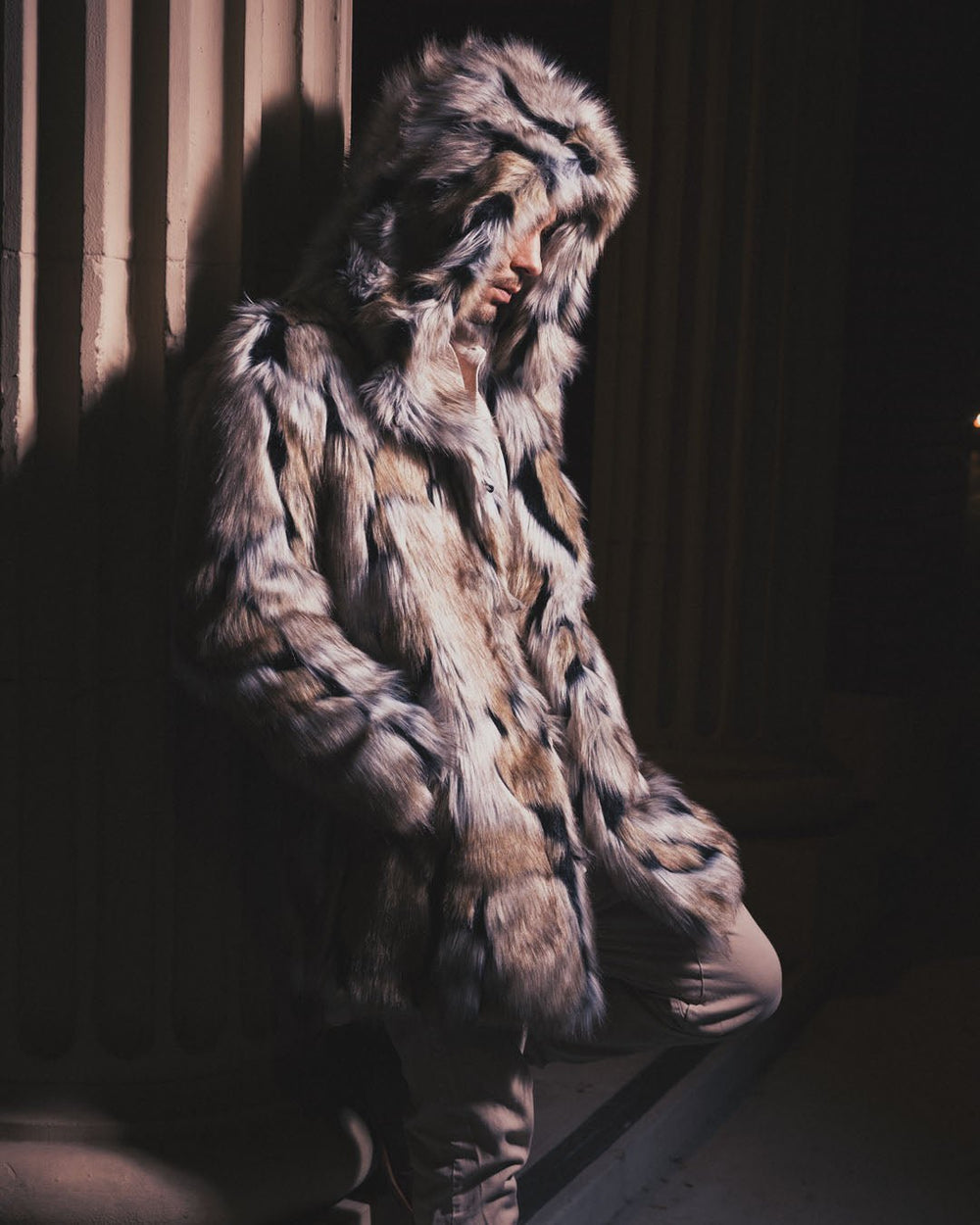 Faux Fur Coats, Jackets, Animal Print Clothing for Men - SpiritHoods