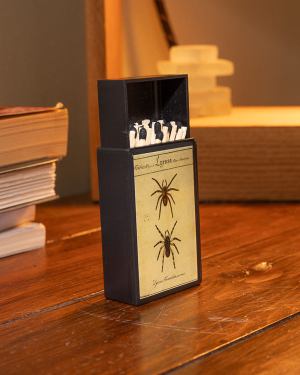 Decorative Matches | Spider Artwork | Reusable Slide Box - SpiritHoods