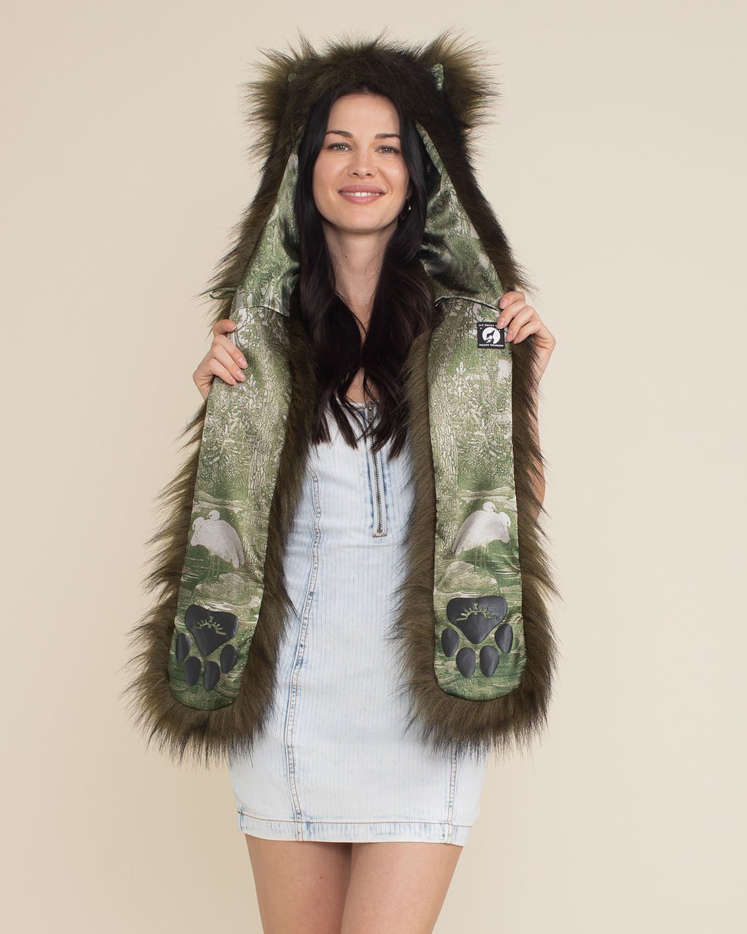 Green Garden Fox Collector Edition Faux Fur Hood | Women's - SpiritHoods