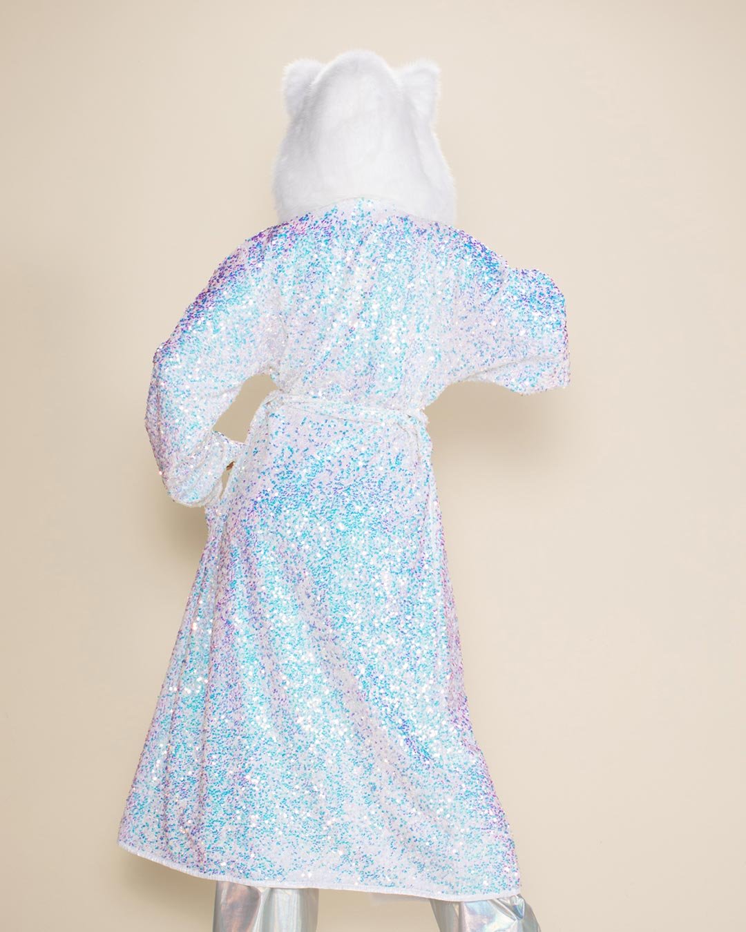 Iridescent Sequin Wolf Collector Edition Faux Fur Style Robe | Women's ...