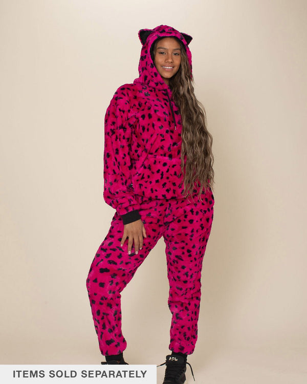 Pink Cheetah Ultra Soft Faux Fur Sweatpants | Women's