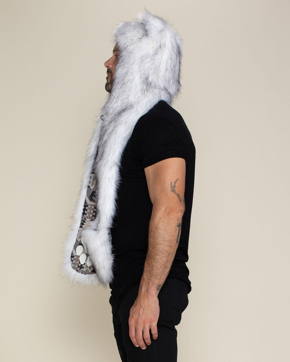 Husky Faux Fur Hood for Men - Unleash Arctic Style - SpiritHoods