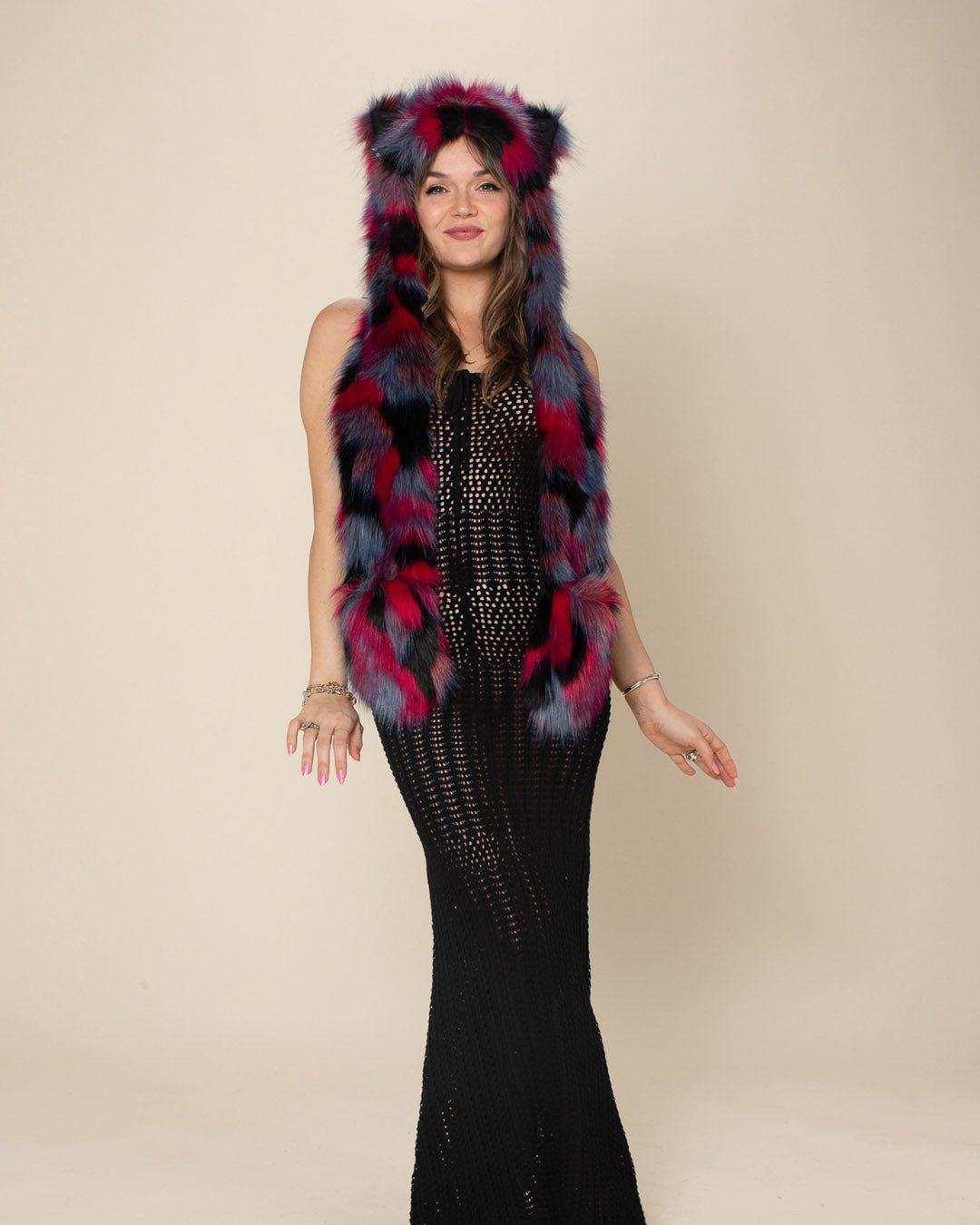 Crimson Cat Collector Edition Faux Fur Hood | Women's - SpiritHoods