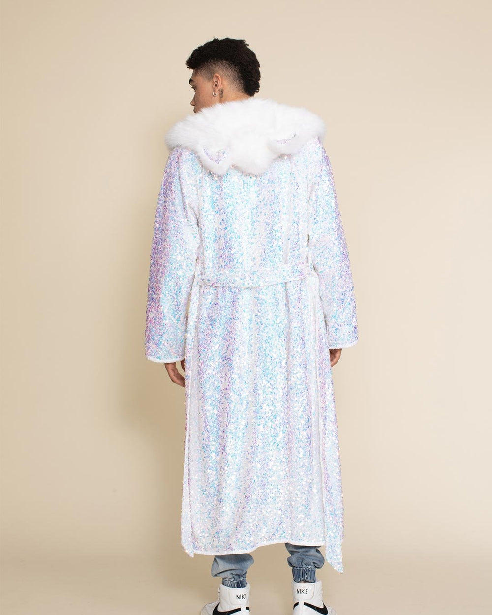 Iridescent Sequin Wolf Collector Edition Faux Fur Style Robe | Men's ...