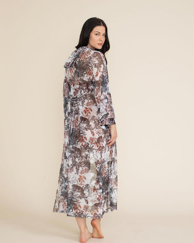 Women's Festival Kimono Mesh | Toile Leopard Print - SpiritHoods