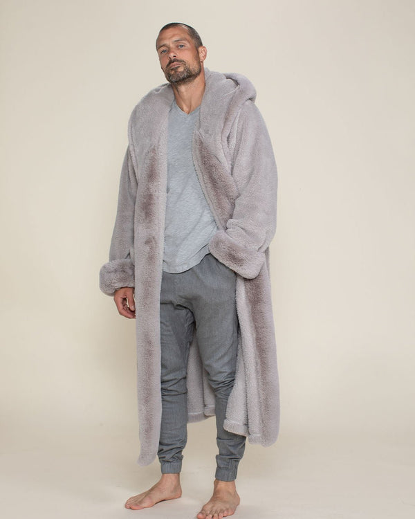 Men's Luxury Robe, Grey Luxury Bathrobe | Silver Fox - SpiritHoods