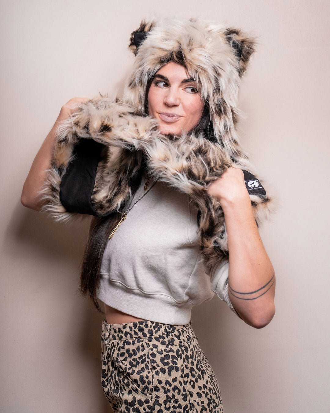 Lil' Cheetah Faux Fur Hood | Women's - SpiritHoods