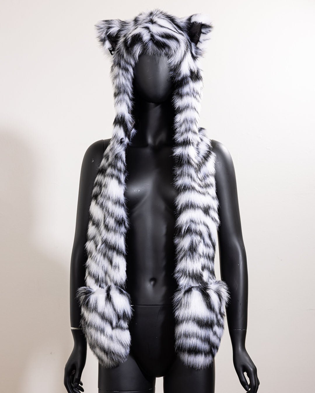 Limited Edition White Faux Fur Hood | White Tiger - SpiritHoods