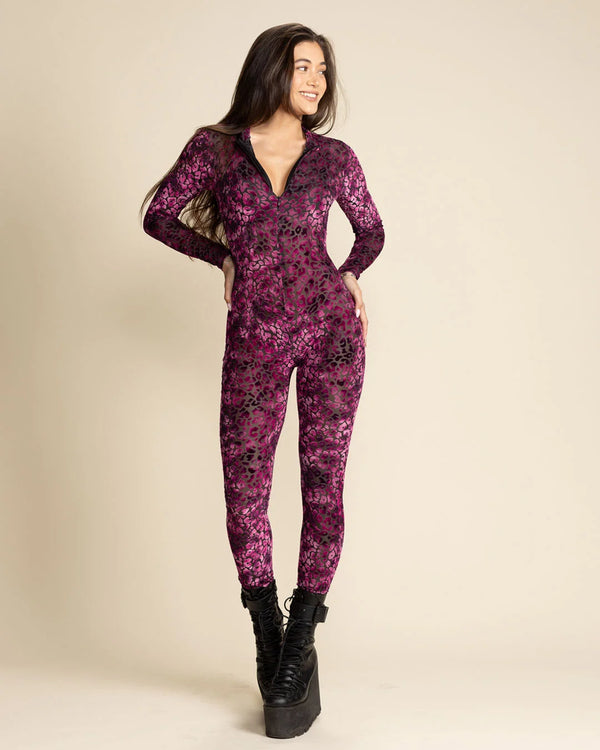 Pink Bodysuit Full Body | Pink Leopard - SpiritHoods