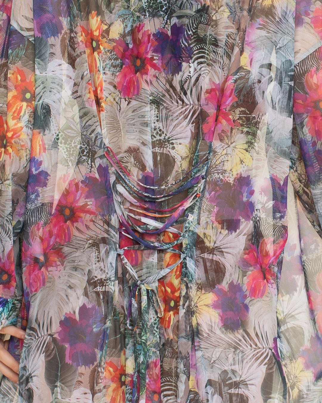 Women's Festival Kimono Mesh | Safari Garden - SpiritHoods