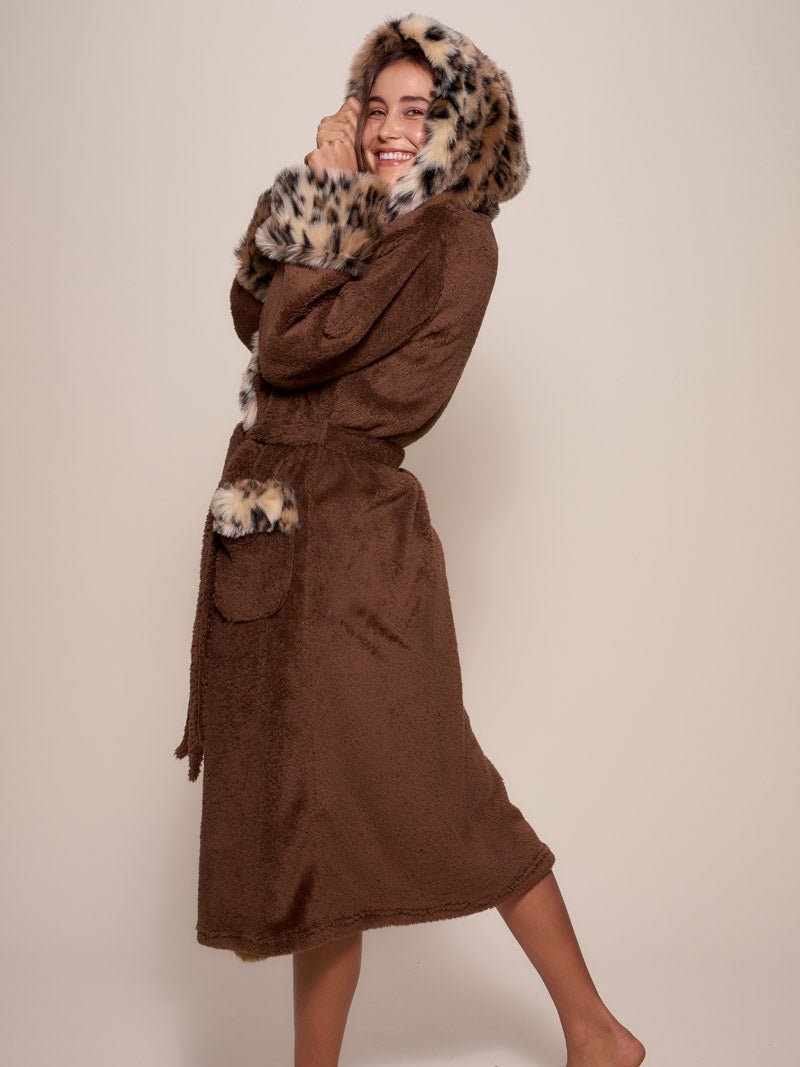 HOODED LEOPARD HOUSE ROBE - Cozy Elegance for Your Space | SpiritHoods