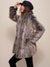 GREY WOLF FAUX FUR COAT - Embrace Nature's Elegance | SpiritHoods