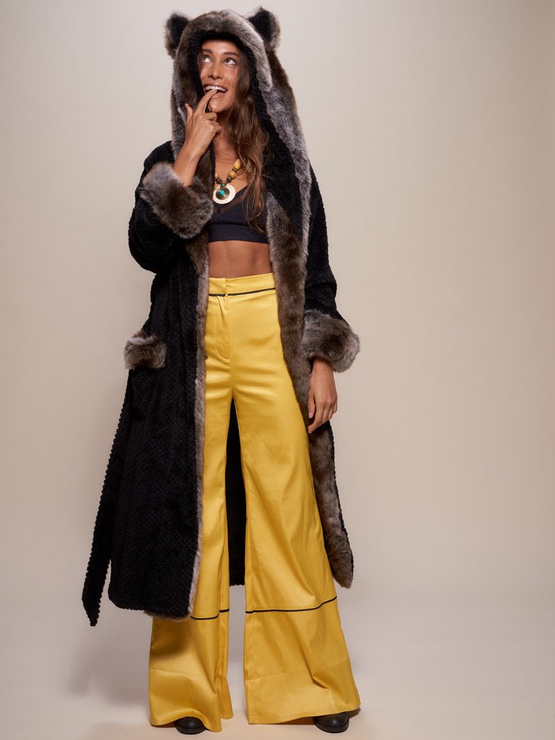 Luxury Robe for Women, Black & Grey Luxury Bathrobe | Grey Wolf ...