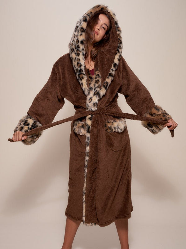 HOODED LEOPARD HOUSE ROBE - Cozy Elegance for Your Space | SpiritHoods