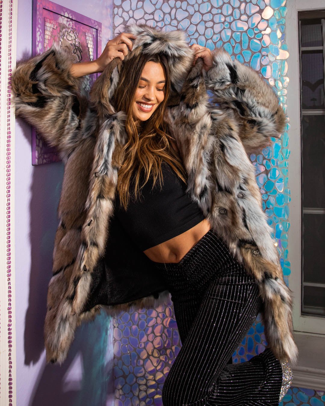 Shop Hooded Faux Fur Coats for Women - SpiritHoods