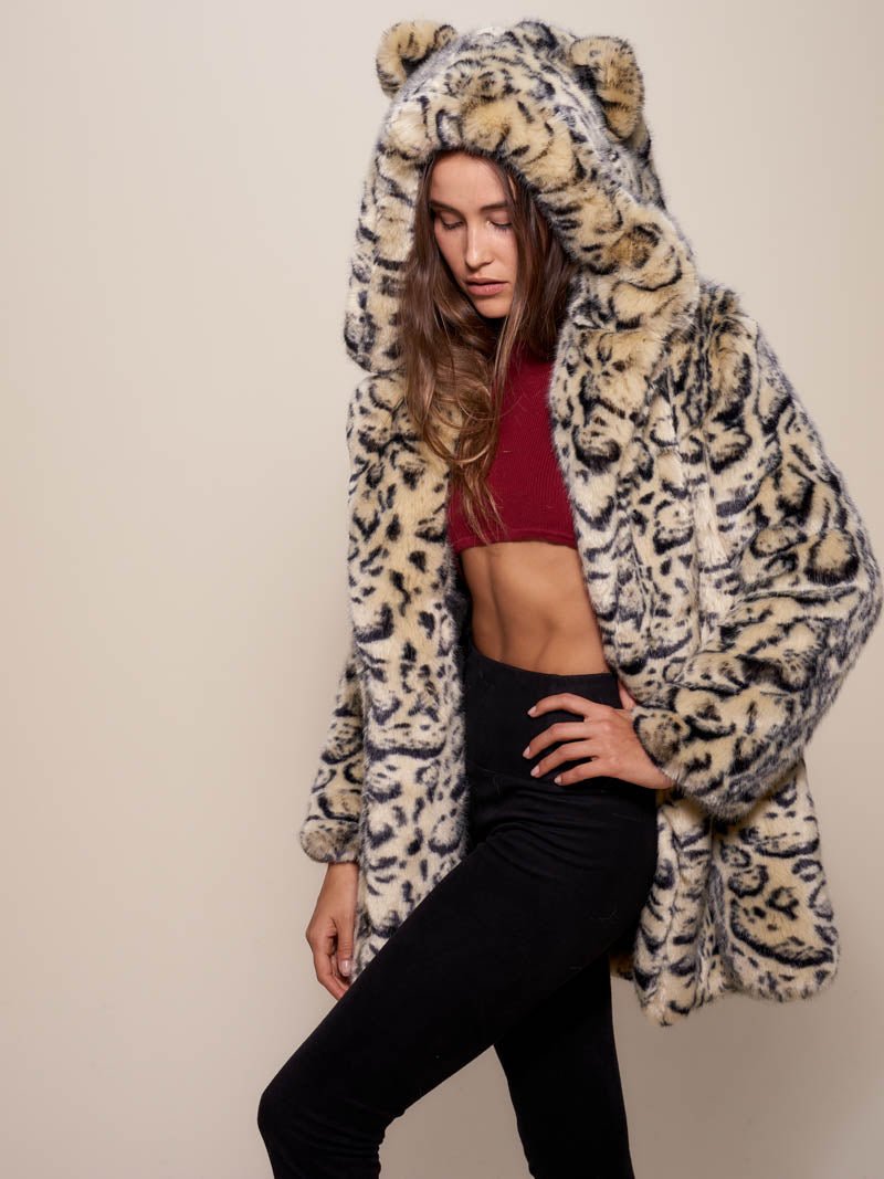 Classic Ocelot Luxe Faux Fur SpiritHood Coat | Wild Elegance - SpiritHoods