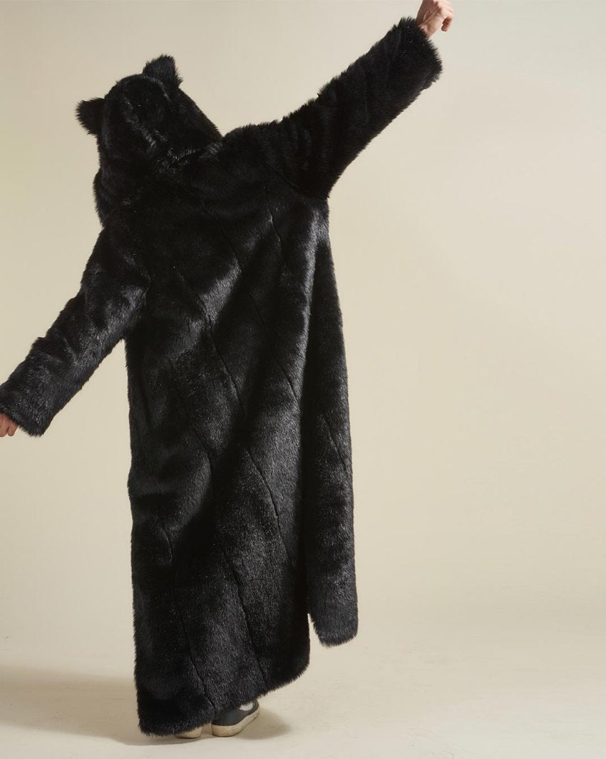 Men's Long Faux Fur Coat With Hood | Black Panther - SpiritHoods
