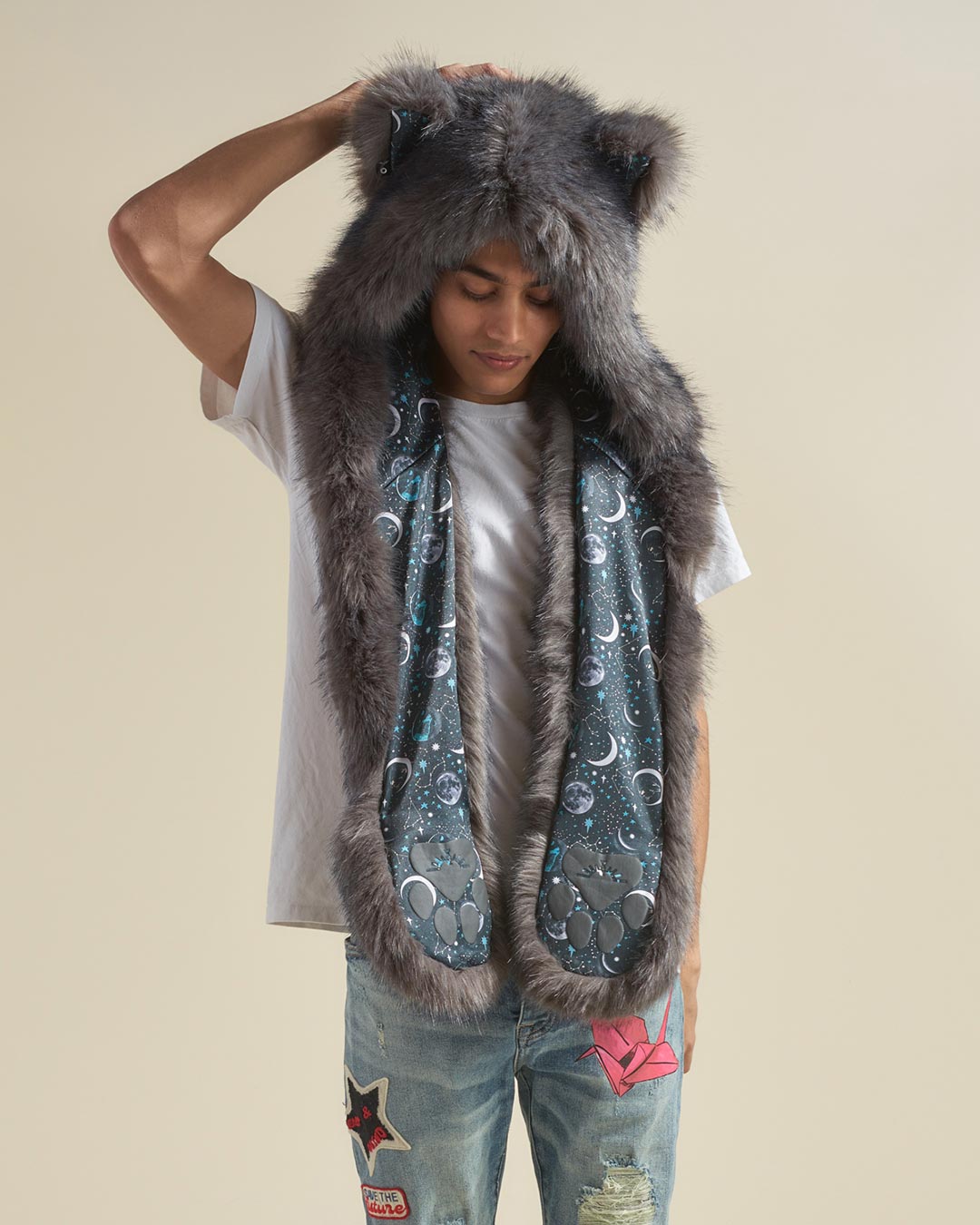Astro Wolf Luxe Collector Edition Faux Fur Hood | Men's - SpiritHoods