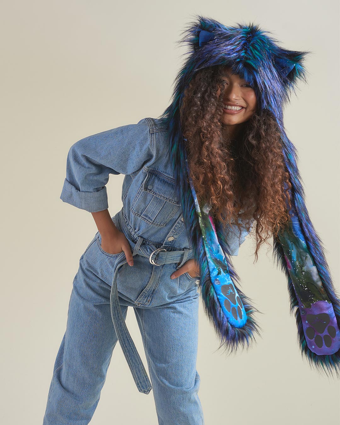 Artist Edition Lora Zombie Galaxy Cat Faux Fur Hood | Women's