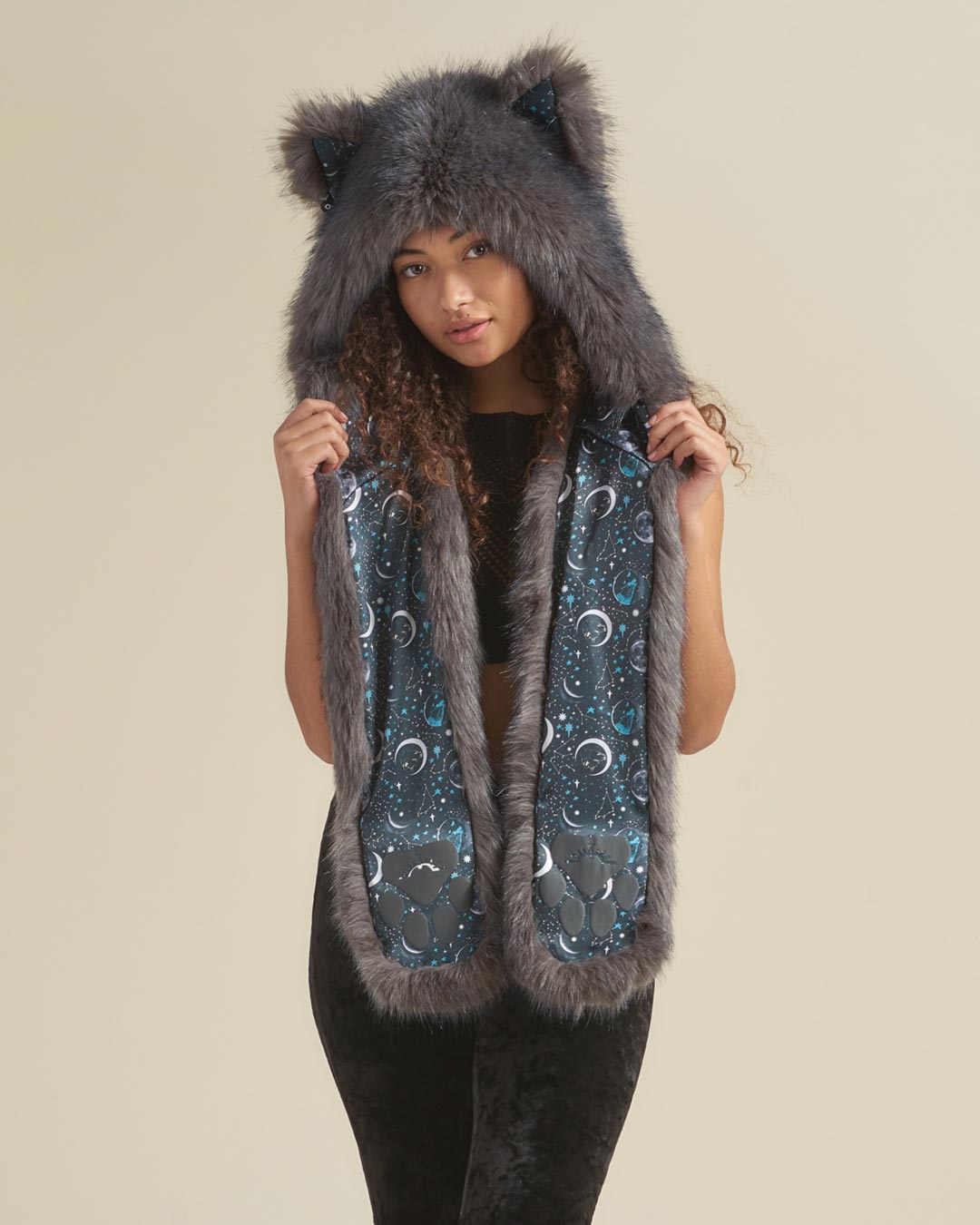 Astro Wolf Luxe Collector Edition Faux Fur Hood | Women's - SpiritHoods