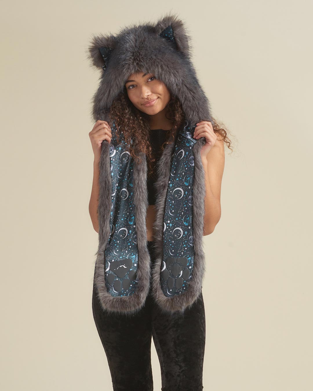 Astro Wolf Luxe Collector Edition Faux Fur Hood | Women's - SpiritHoods