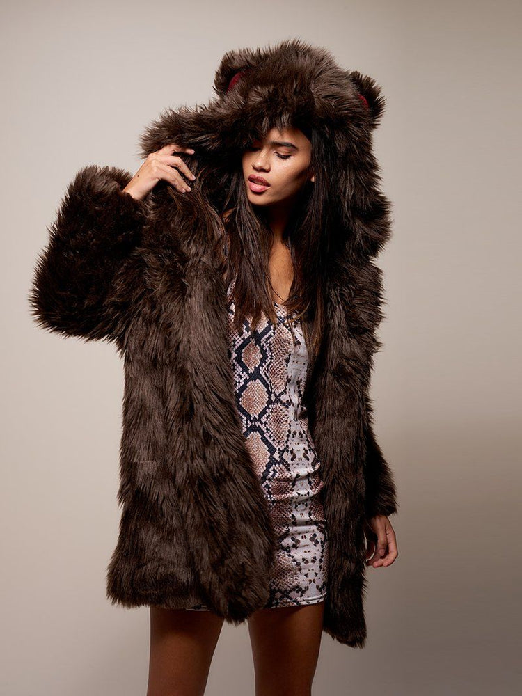 Luxurious Limited Edition Brown Bear Faux Fur Coat - SpiritHoods