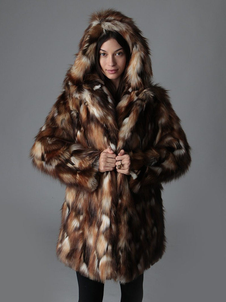 Brown Rabbit Faux Fur Coat Spirithood - Embrace Cozy Bunny Chic ...