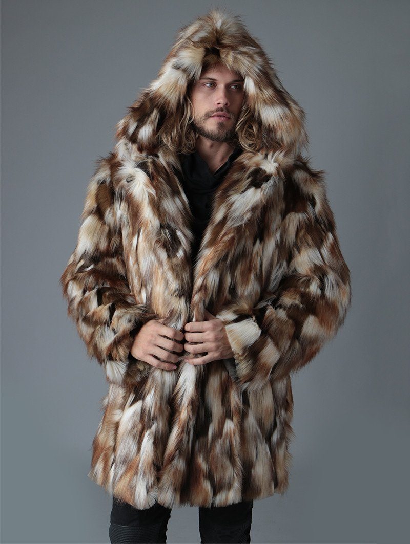 Brown Rabbit Faux Fur Coat Spirithood - Cozy Bunny-Inspired Fashion
