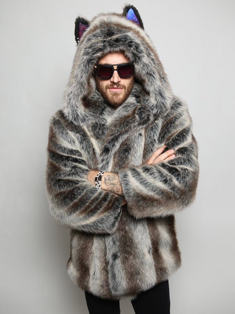 Galaxy Grey Wolf Coat by BlackMilk - Celestial Style and Warmth ...