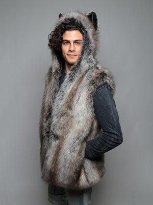 Grey Wolf Vest SpiritHood | Shop Now - SpiritHoods