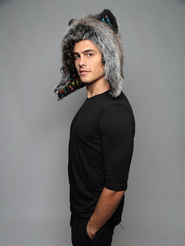 Grey Wolf Half Hood Cape | Embrace the Wild in Style