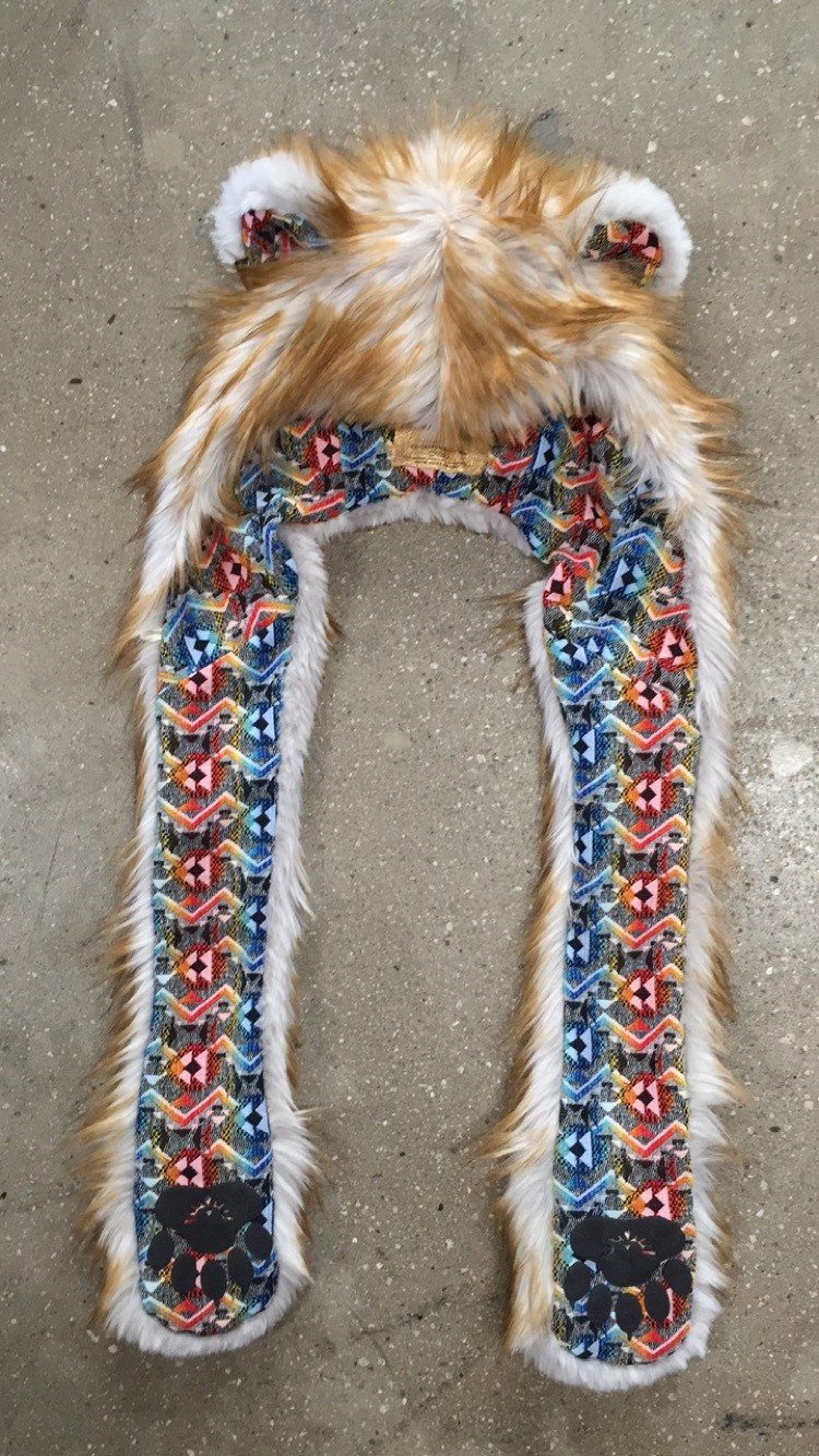 Sunset Bear Faux Fur Hood with Ears | SpiritHoods