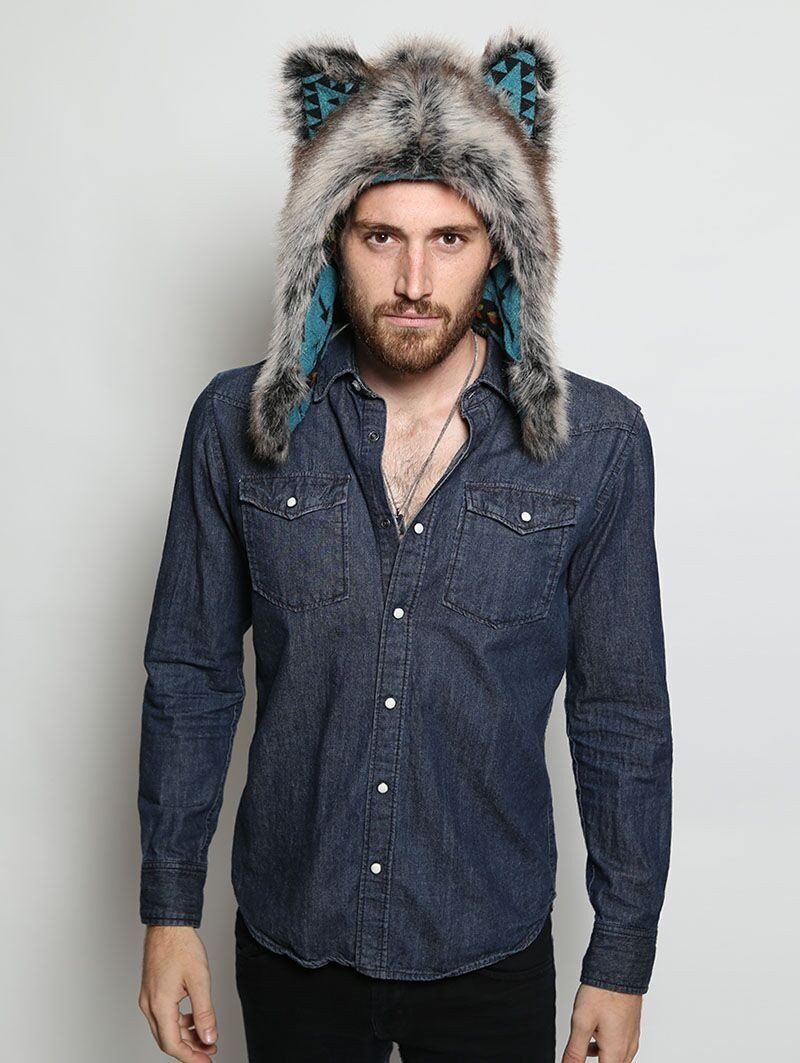 Grey Wolf Half Hood Cape | Embrace the Wild in Style