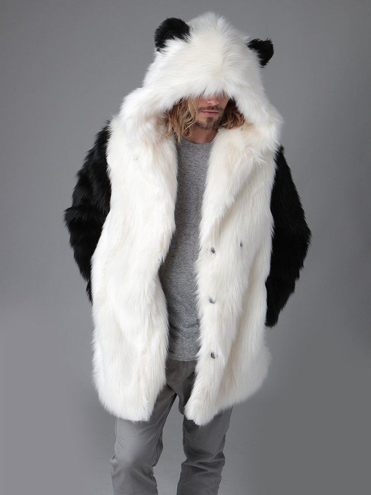 Panda Classic Faux Fur Coat for Men - Merge Style and Nature - SpiritHoods