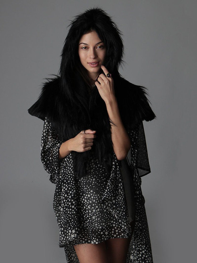 Raven Shawl Collectors Spirithood - Exclusive Avian Elegance - SpiritHoods