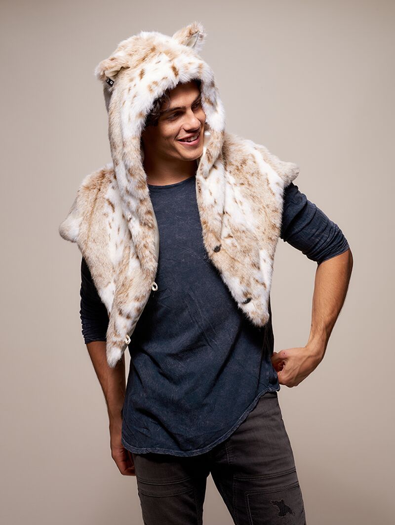 Siberian Snow Leopard Shawl SpiritHood | Luxurious Elegance - SpiritHoods