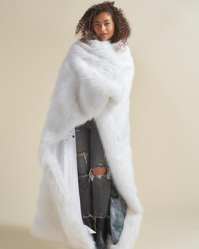 Lora Zombie Artist Edition: The One You Feed White Wolf Faux Fur Throw