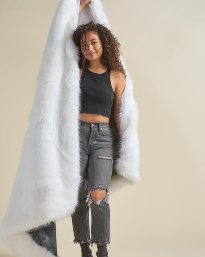 Lora Zombie Artist Edition: The One You Feed White Wolf Faux Fur Throw