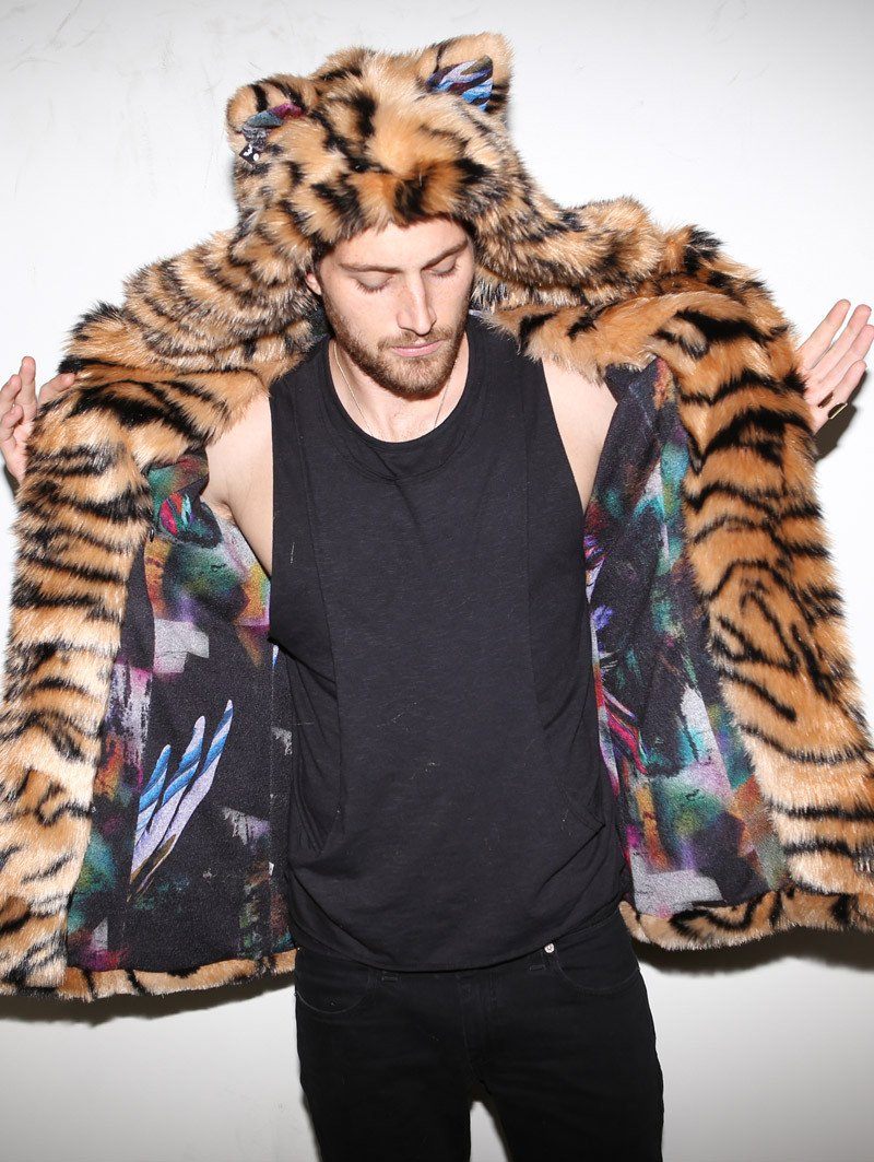 Tiger Faux Fur SpiritHood Coat | Unleash Your Inner Wild